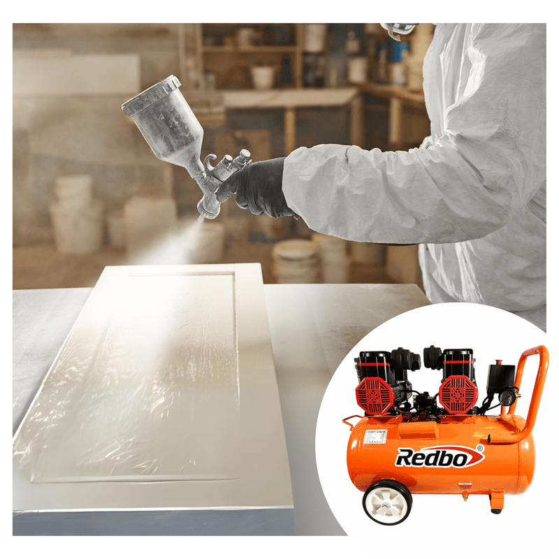 Compresora Silenciosa 50 Litros Redbo AC1100*2-50L - Real Plaza