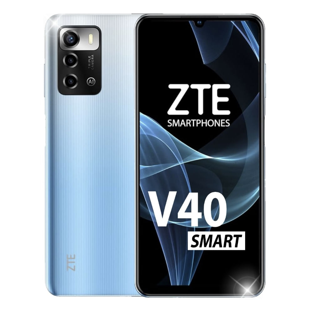 Smartphone LTE ZTE V40 SMART 4Gb RAM 128GB AZUL - Real Plaza