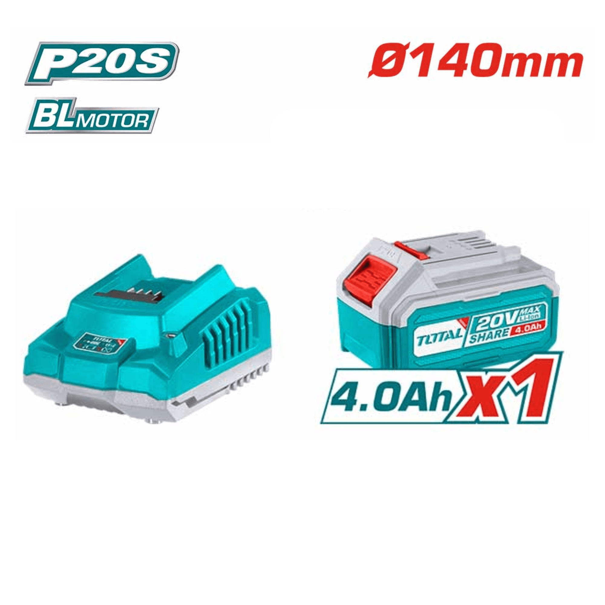 Sierra Circular 20v Incluye Bateria 4ah y Cargador Total TSLI14021 ...