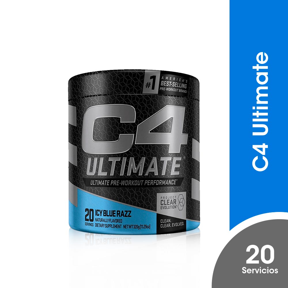 C4 Ultimate Icy Blue Razz Polvo para Suspensión Oral - Real Plaza