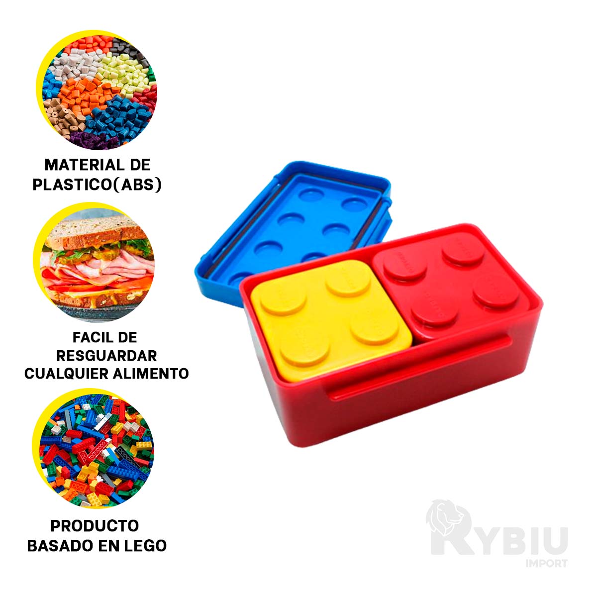 Taper de 3 Hecho de Plastico con Modelo Lego - Real Plaza