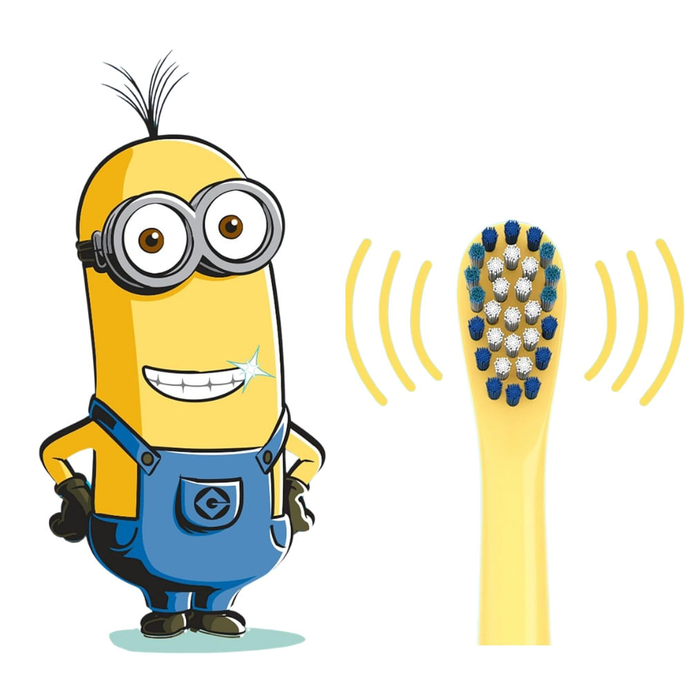 Cepillo de dientes eléctrico Minions Stuart amarillo Colgate - Real Plaza