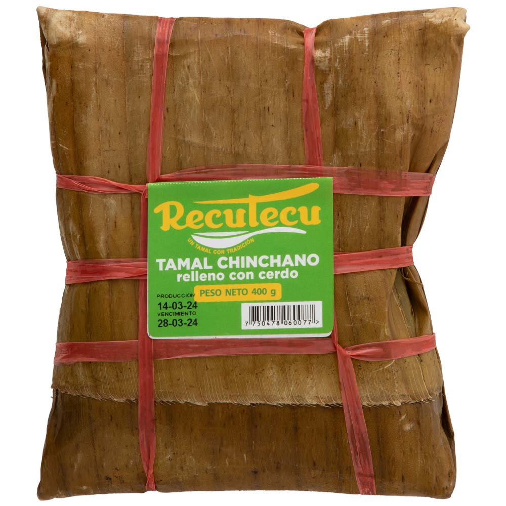Tamal Chinchano de Chancho RECUTECU Paquete 400g - Real Plaza