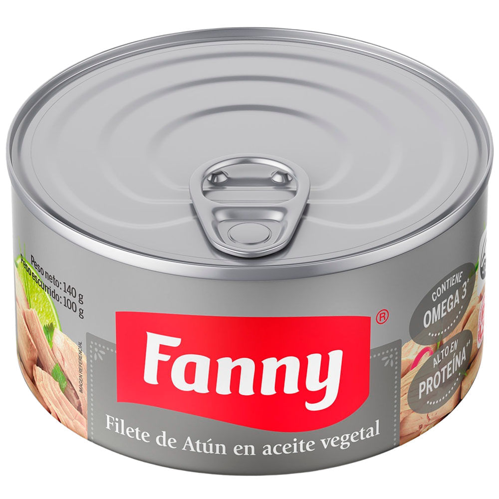 Filete de Atún en Aceite Vegetal FANNY Lata 140g - Real Plaza