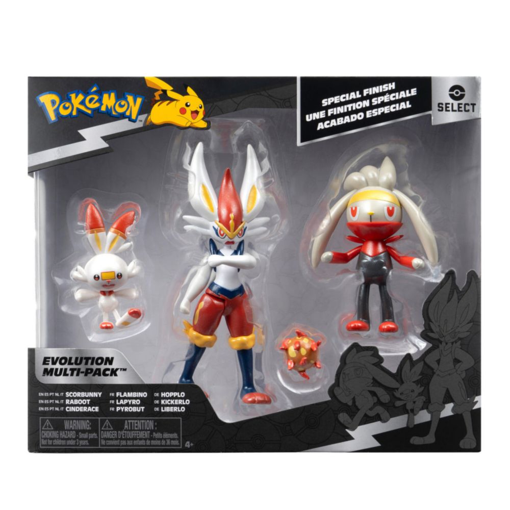 Figura Pack X3 Pokemon Evolucion Scorbunny - Real Plaza