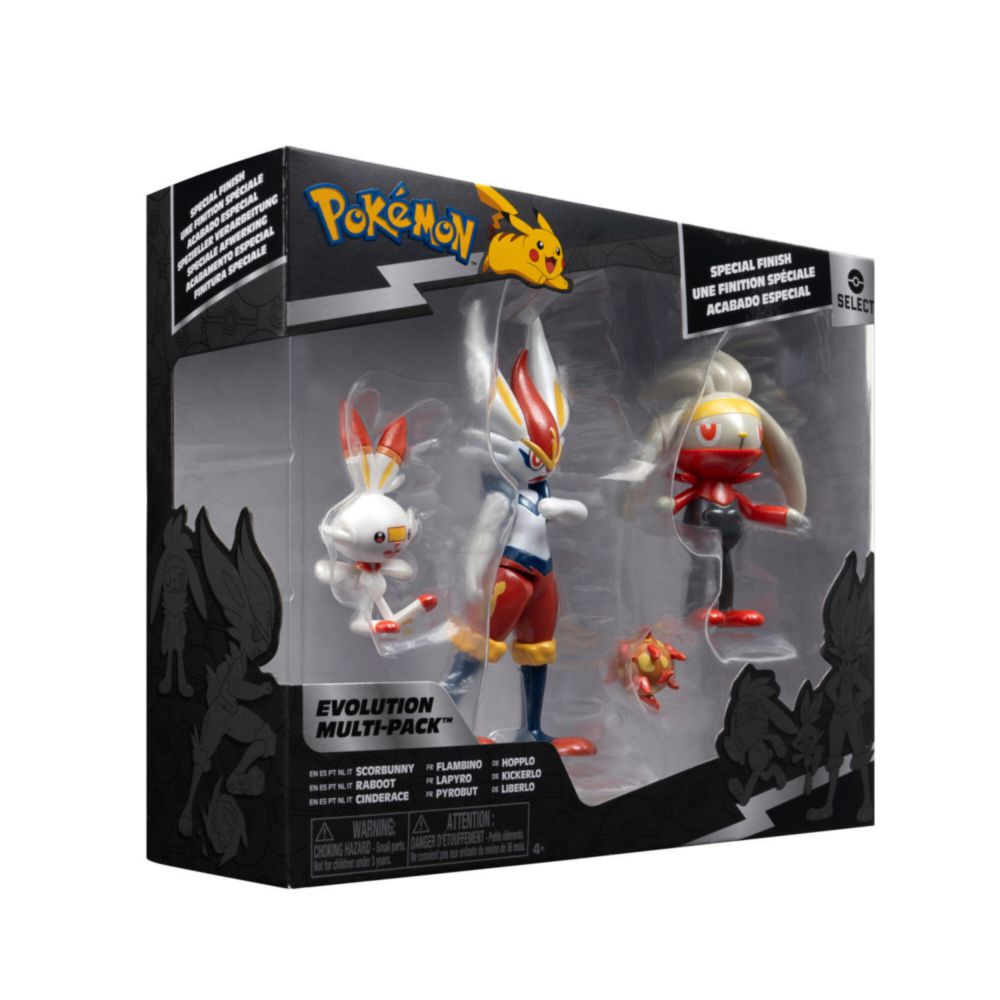 Figura Pack X3 Pokemon Evolucion Scorbunny - Real Plaza