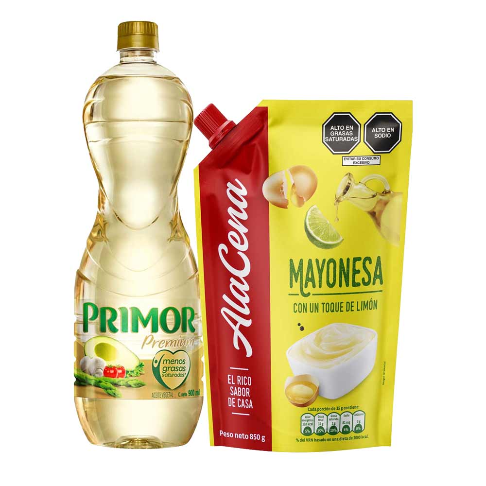 Pack Aceite Vegetal PRIMOR Premium Botella 900ml + Mayonesa ALACENA ...