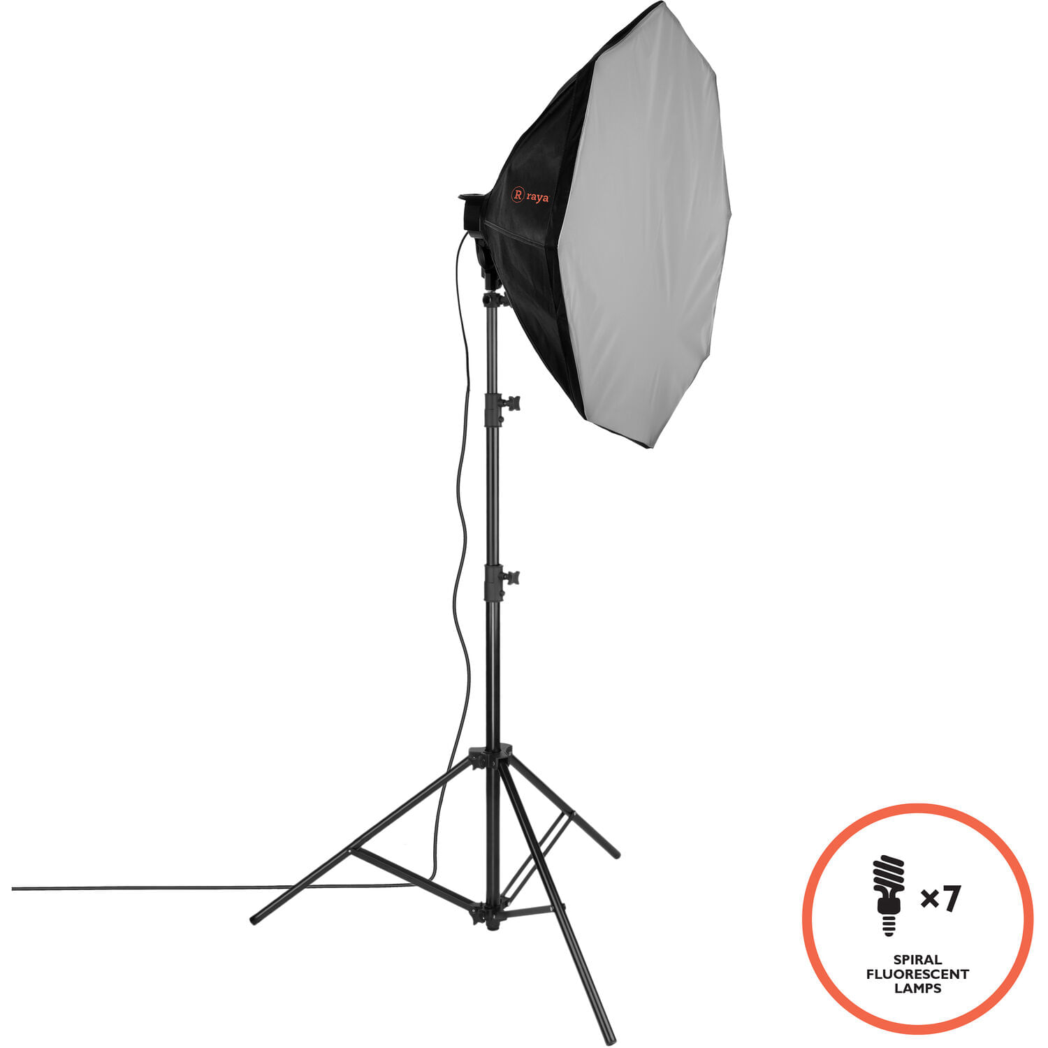 Kit de Softbox Raya Octa Fluorescent 7 Socket Fixture 1 Light - Real Plaza
