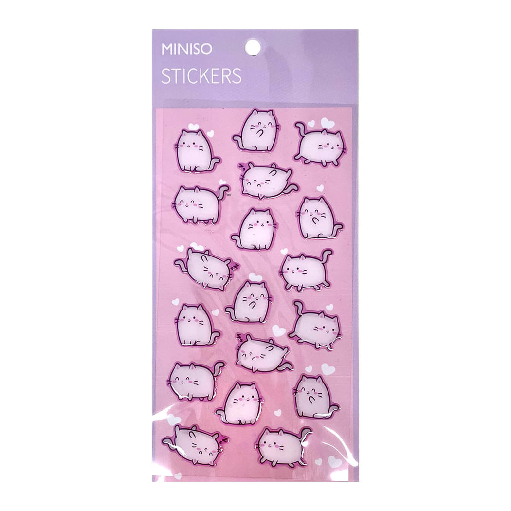 Stickers serie animal gatito epoxi 10x22cm serie miniso - Miniso - Real ...