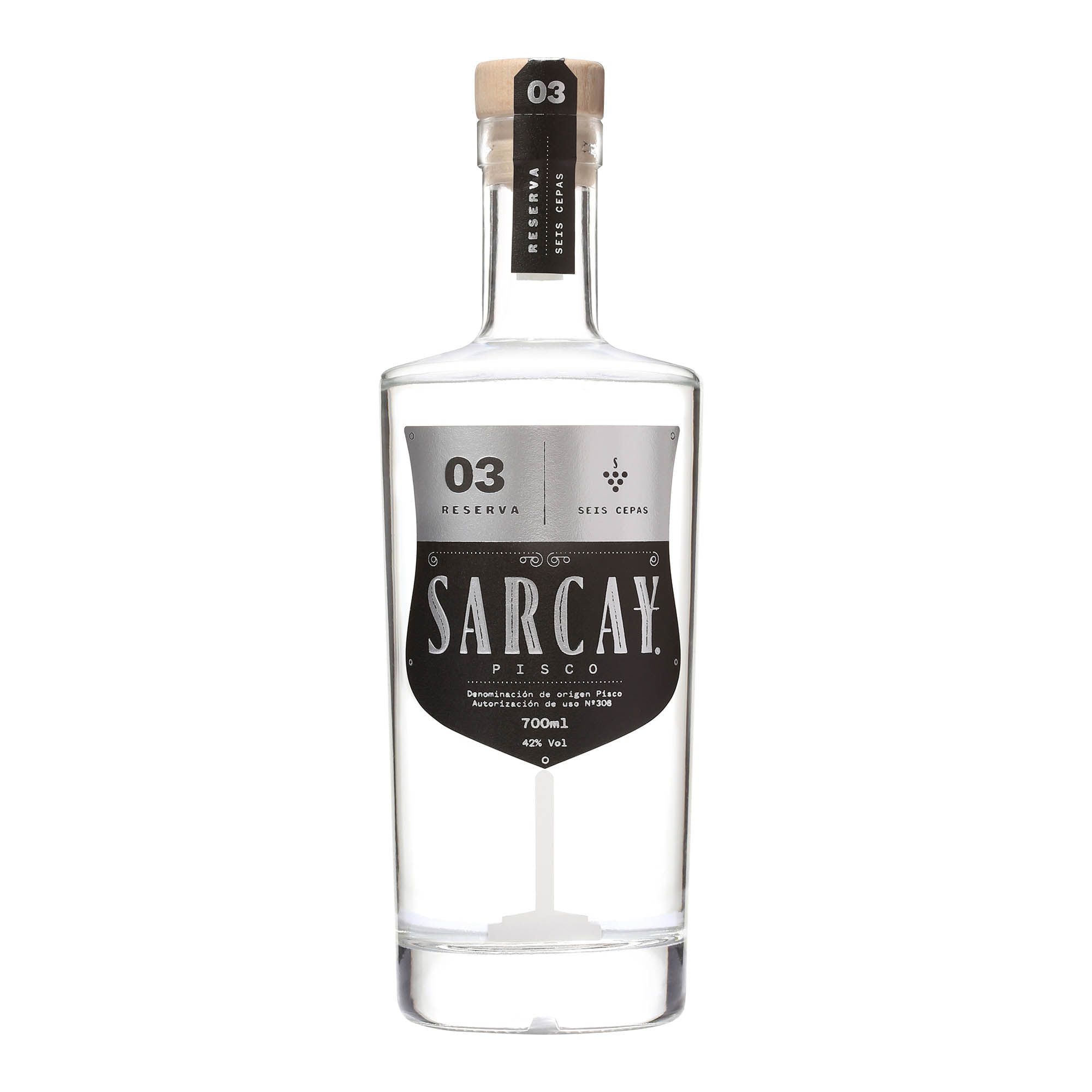 Pisco SARCAY 6 Cepas Botella 700ml - Real Plaza