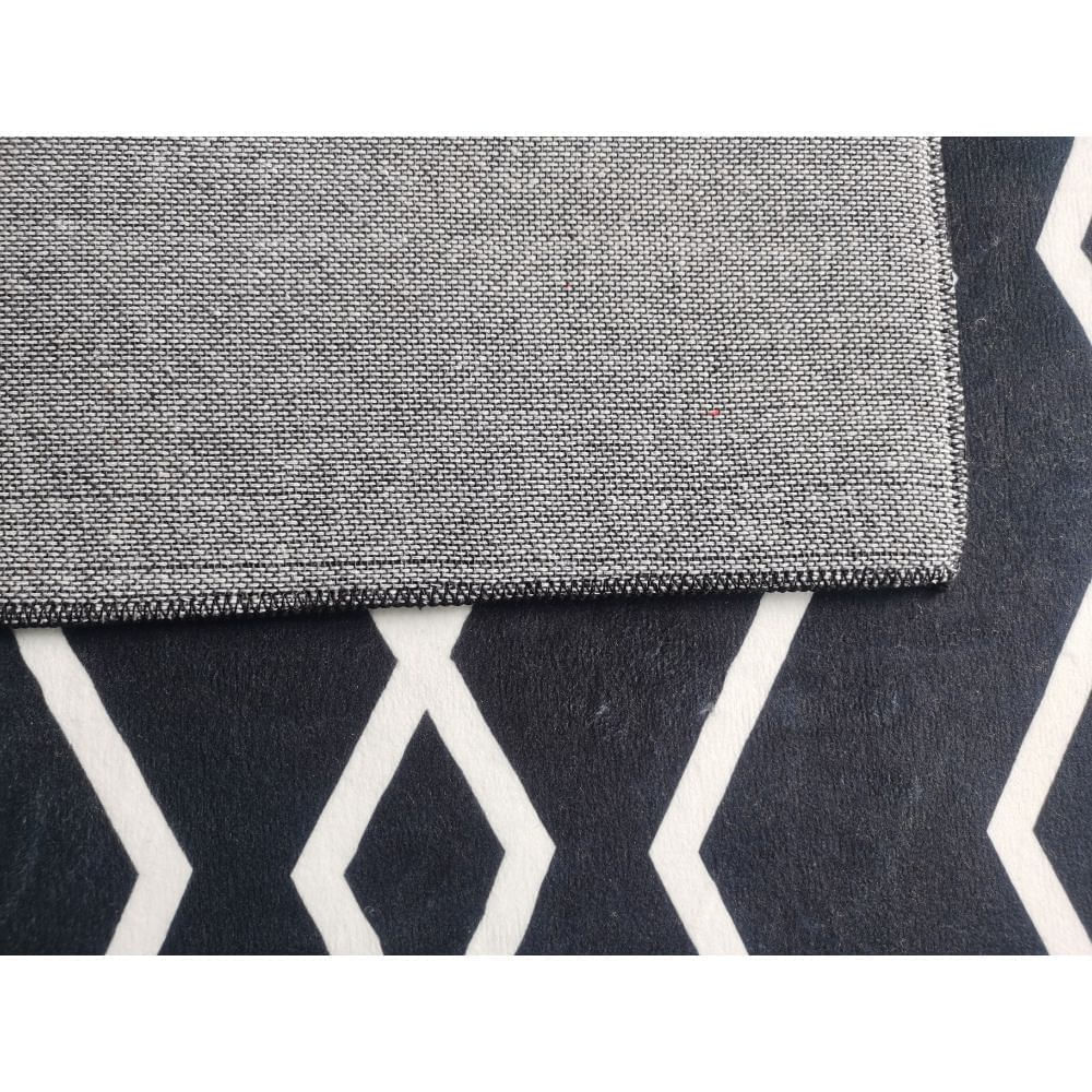 Alfombra Geometrica Negro 200 cm x 300 cm - Real Plaza