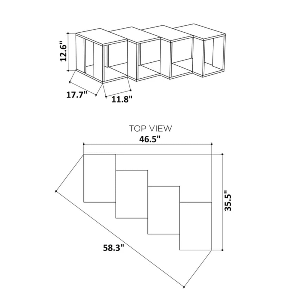 Mesa de TV Multiusos Samir color Negro TU MESITA - Real Plaza