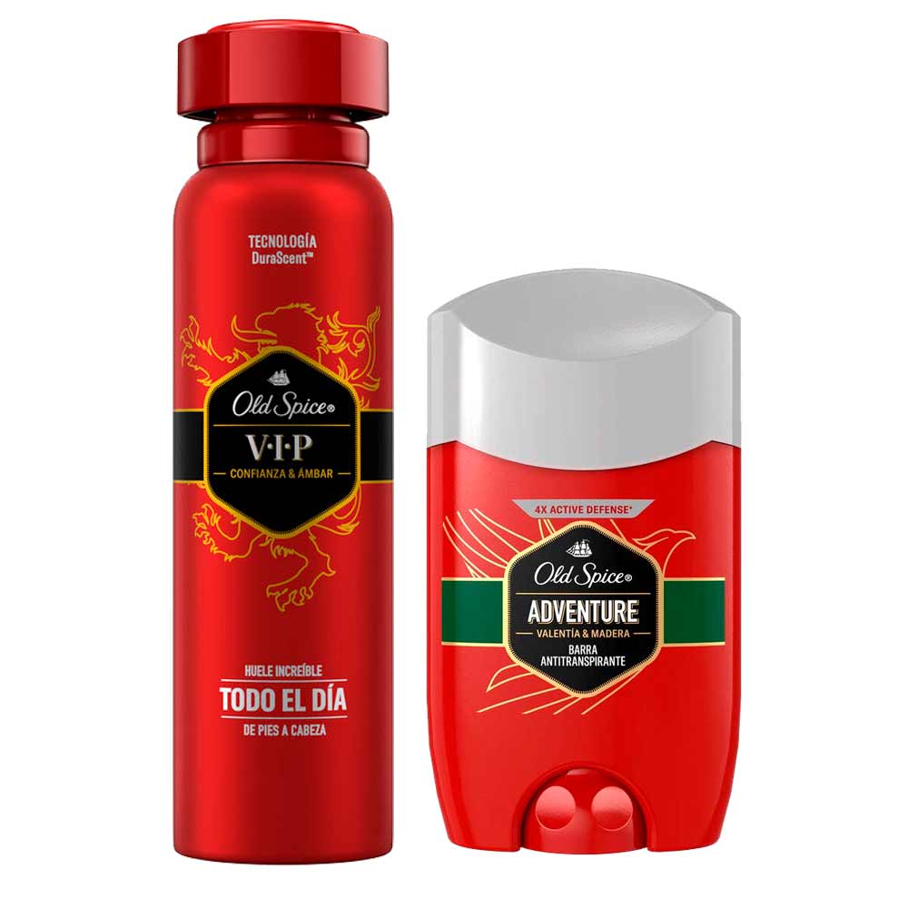 Pack Desodorante en Aerosol OLD SPICE VIP 150ml + Desodorante en Barra ...