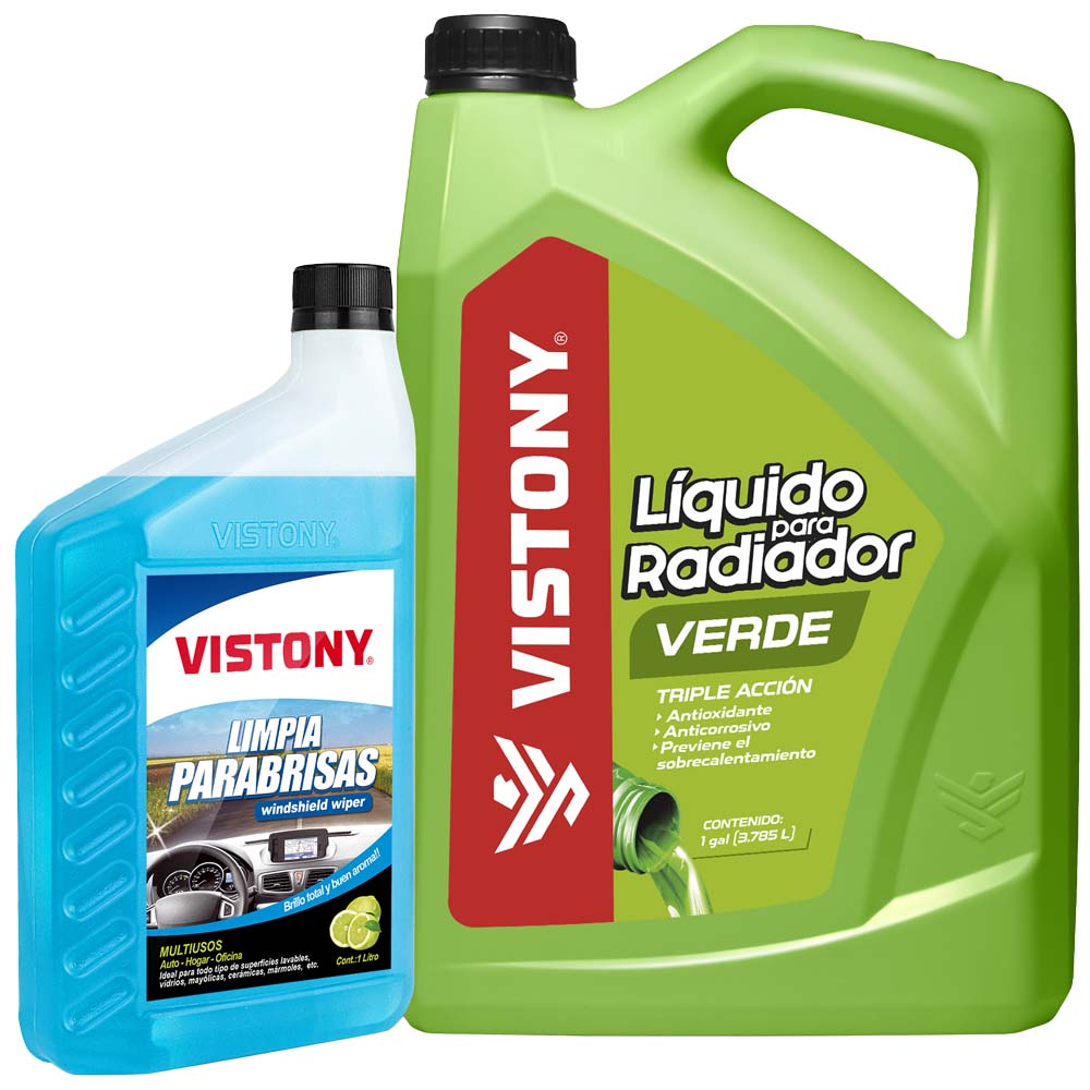 Pack Líquido Radiador Gl+Limpiaparab VISTONY 1L - Real Plaza