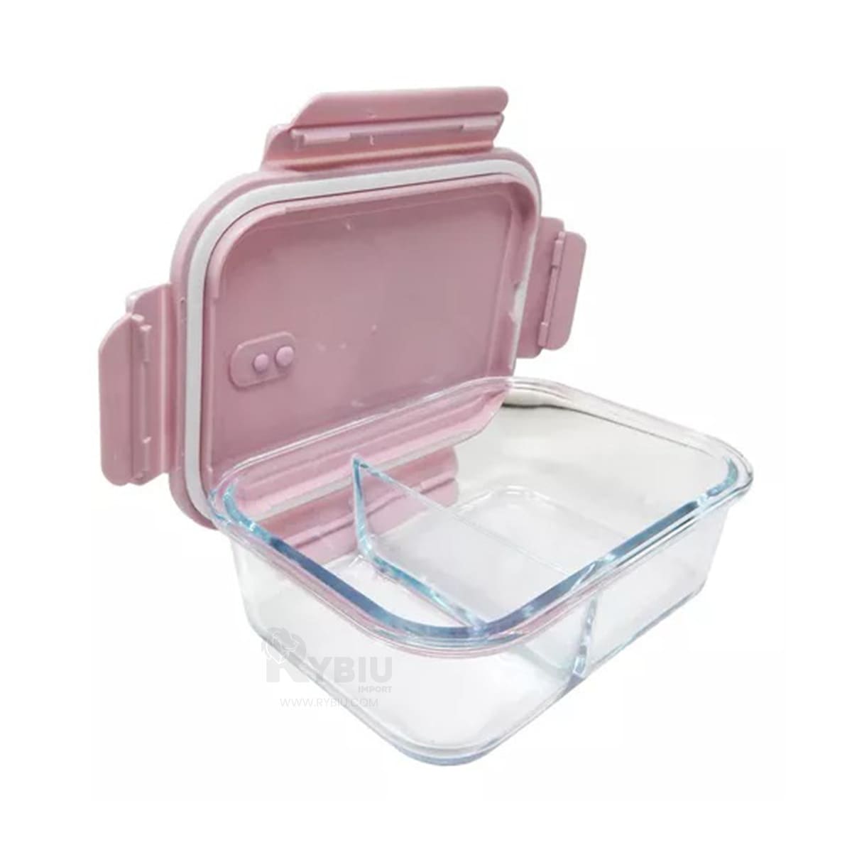 Taper Practico con 2 Divisiones y con Tapa Rosado - Real Plaza