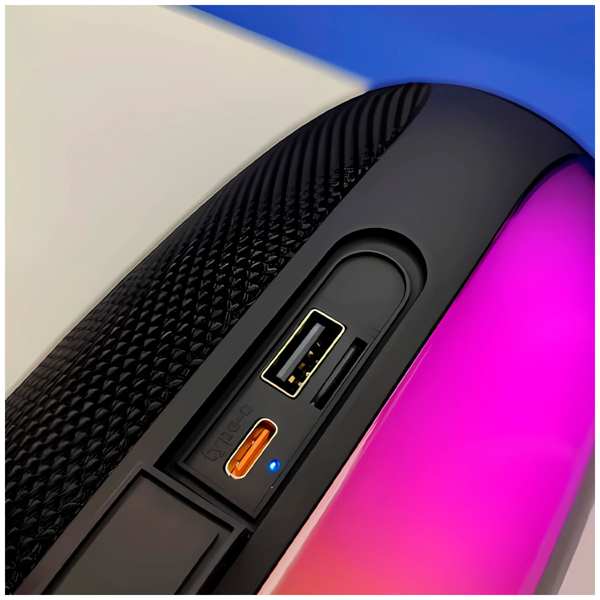 Parlante Bluetooth RGB S609 | Azul - Real Plaza