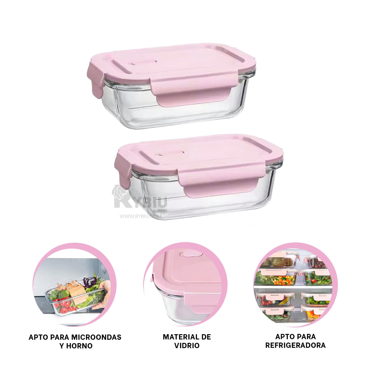 Taper Individual de Alimentos de Color Rosado Y+Agendita - Real Plaza