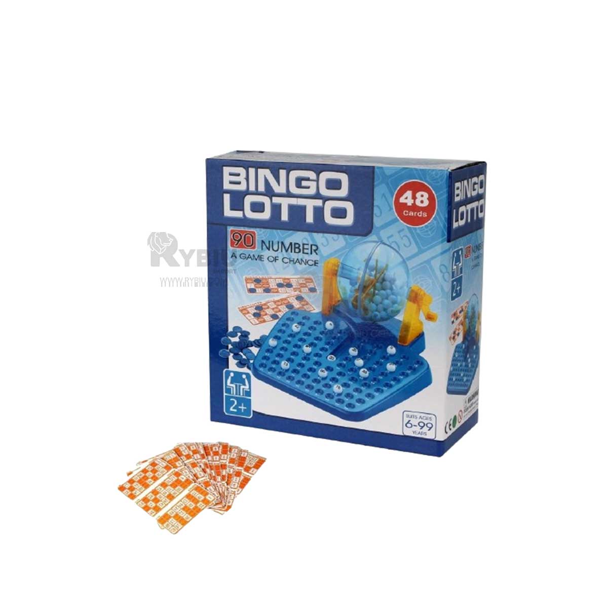 Bingo Atractivo para Juegos en Casa Color Celeste Y+Agendita - Real Plaza