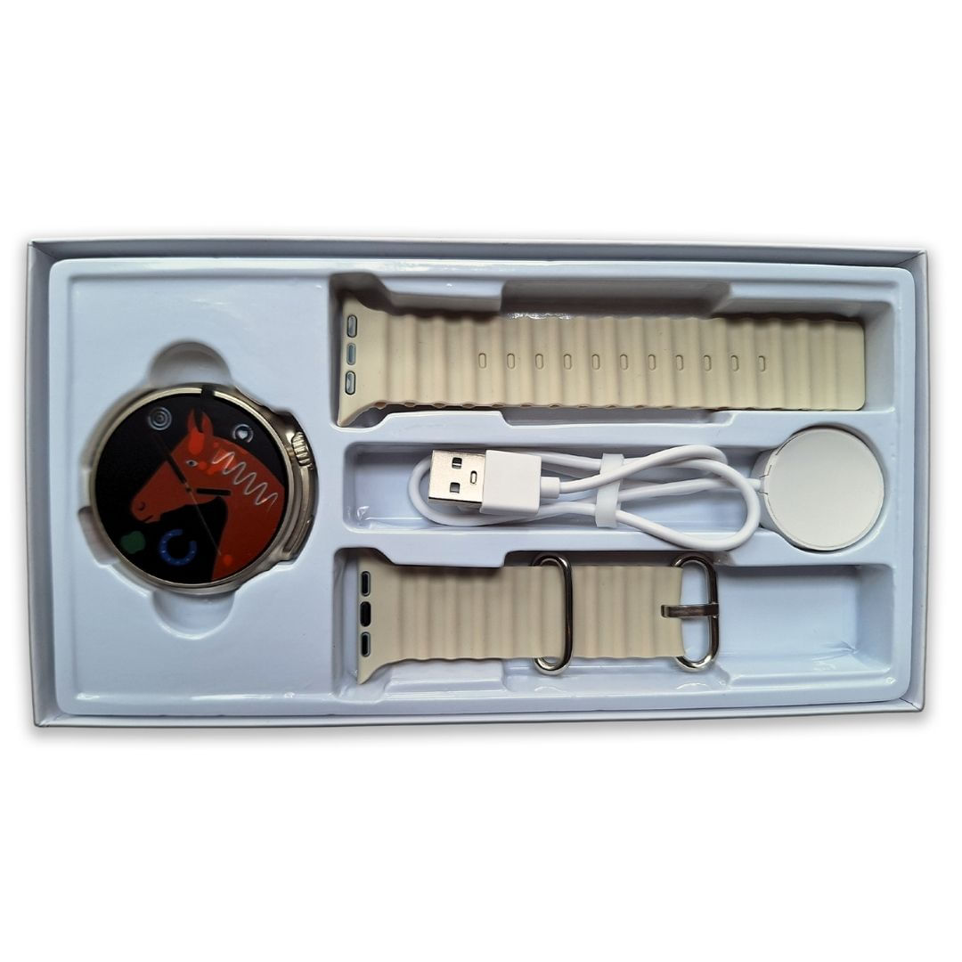 Pack Smartwatch GT9 Plata y Audifono I13 Rosado - Real Plaza