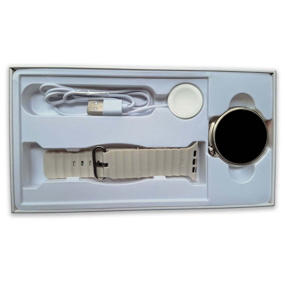 Pack Smartwatch Z78 Ultra Beige y Audifono I13 Rosado - Real Plaza