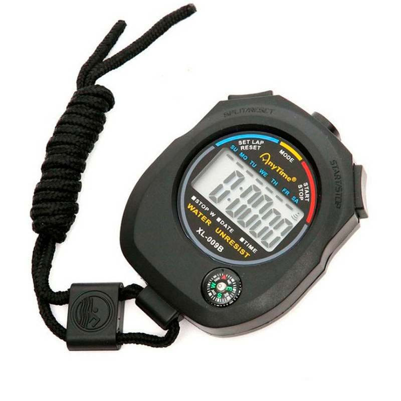 Cronómetro AnyTime A31 Fechador Alarma Split Rango 24 Hr Negro - Real Plaza