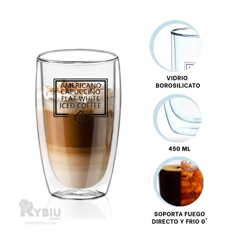 Vaso Soporta Frio de Color Transparente Y+Stickers - Real Plaza