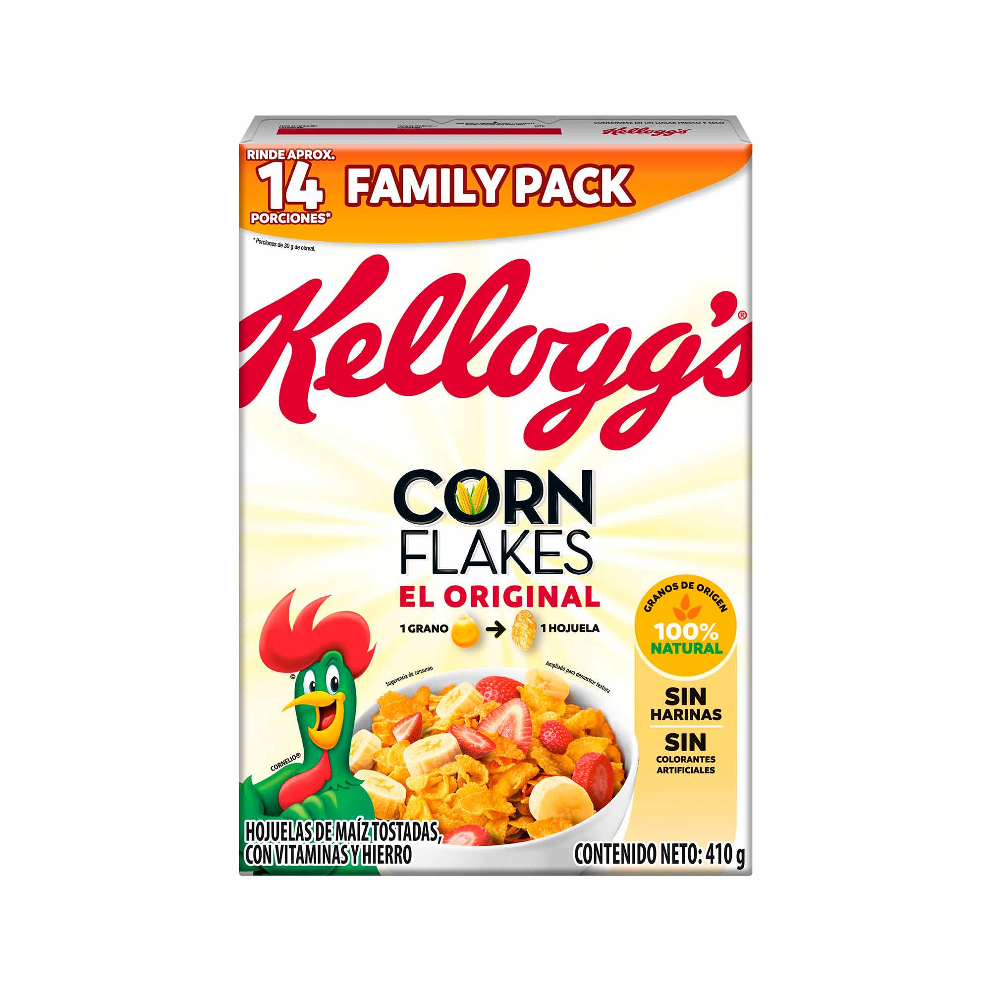 Cereal KELLOGGS Corn Flakes Caja 410g - Real Plaza