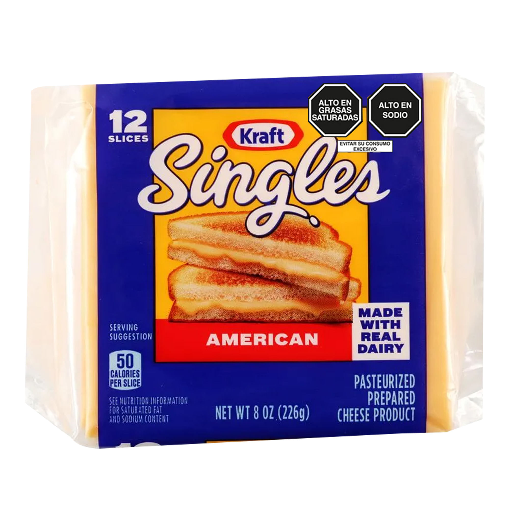 Queso Tipo Americano KRAFT en Tajadas Paquete 226g - Real Plaza