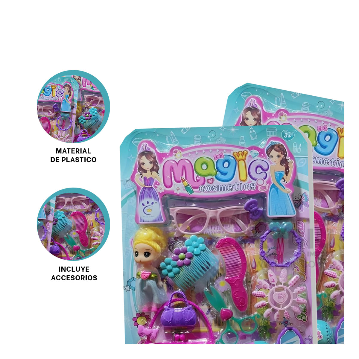 Set con Accesorios de Color Morado Y+Papel de Regalo - Real Plaza