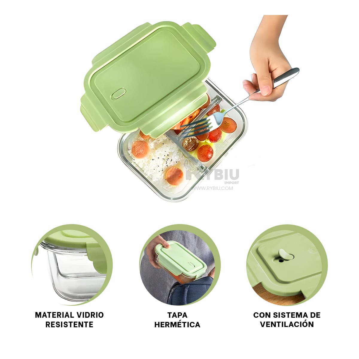 Taper Util con 2 Divisiones con Tapa Verde Y+Papel de Regalo - Real Plaza