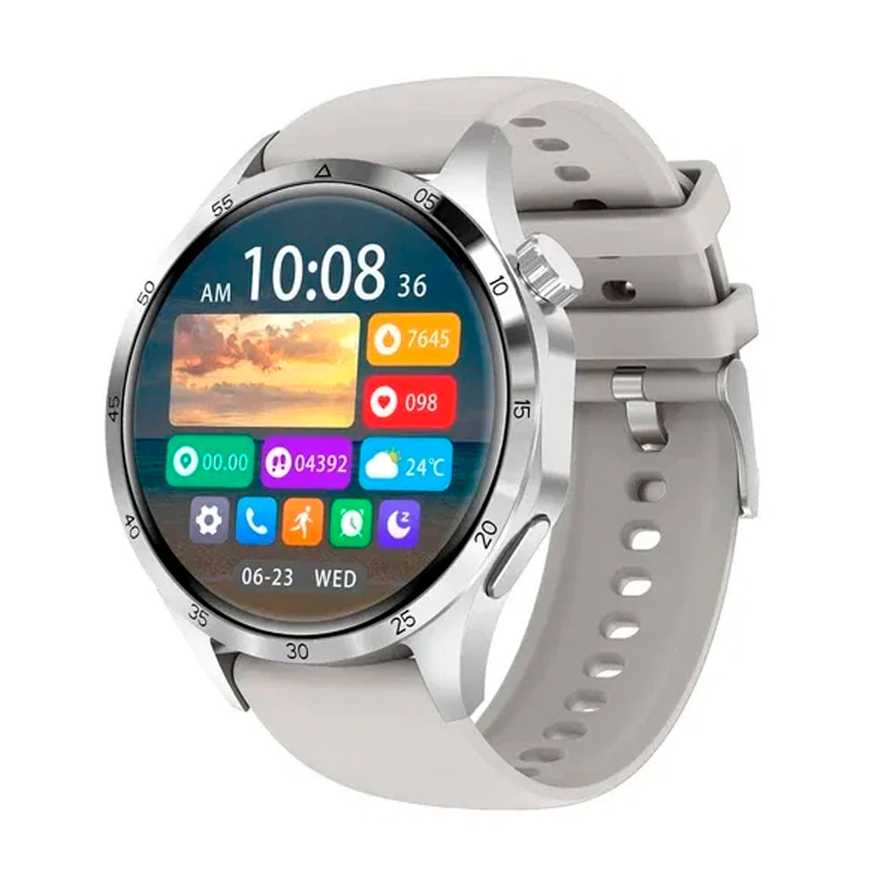 Smartwatch GT4 Pro Plus Triple Correa Alta Gama Silver - Real Plaza