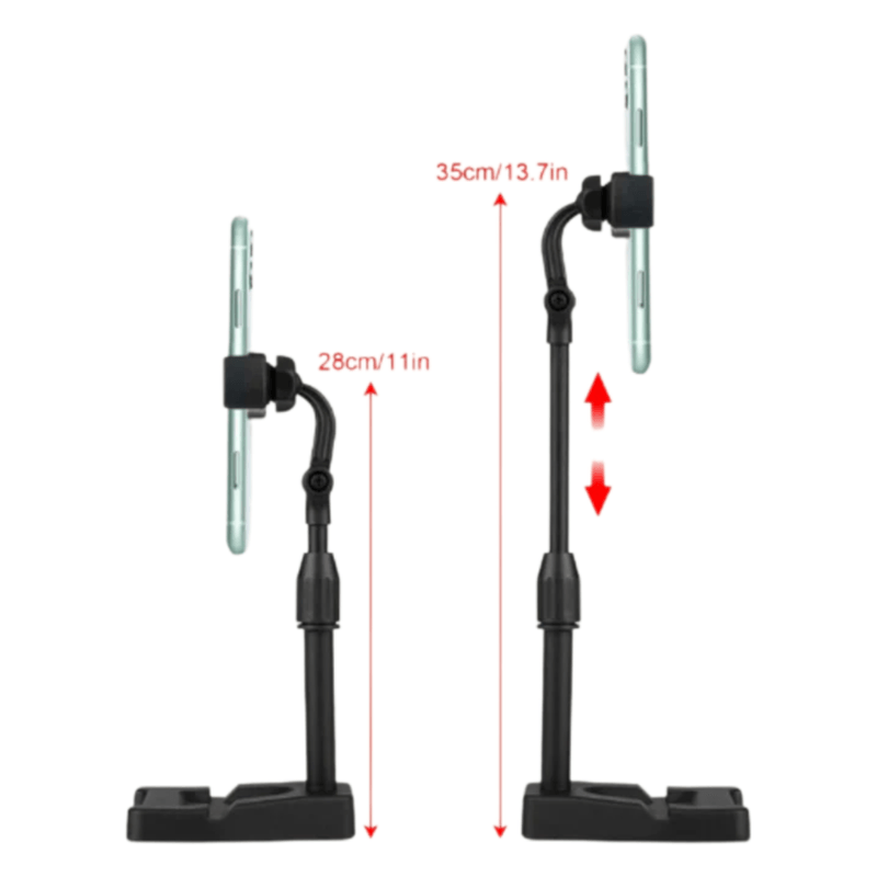 Soporte para celular altura graduable smartphone + base para telefono ...