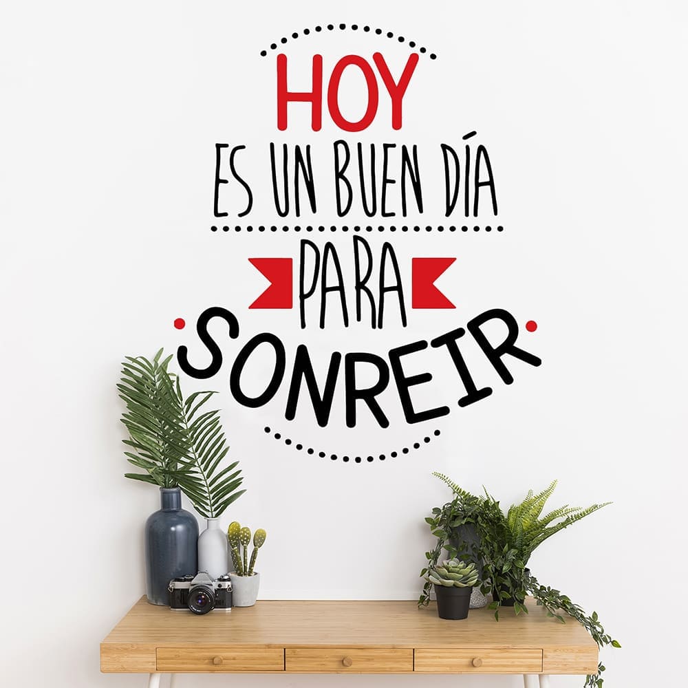 Vinilo Decorativo Stickart Hoy Es Pequeño Sticker Frases - Real Plaza