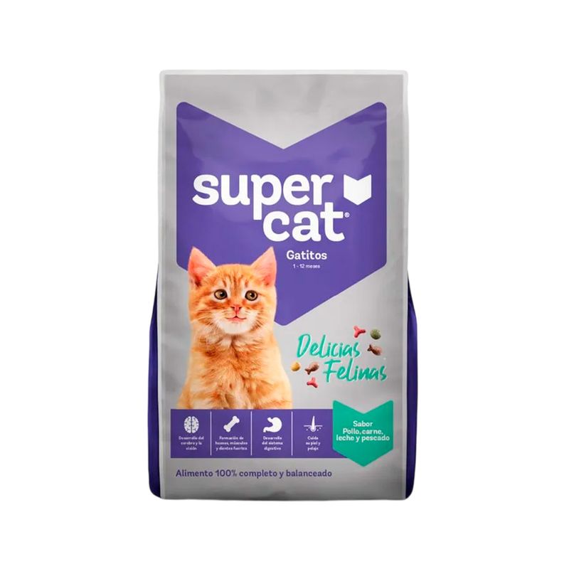 COMIDA PARA GATITO SUPERCAT DELICIAS 1KG - Real Plaza