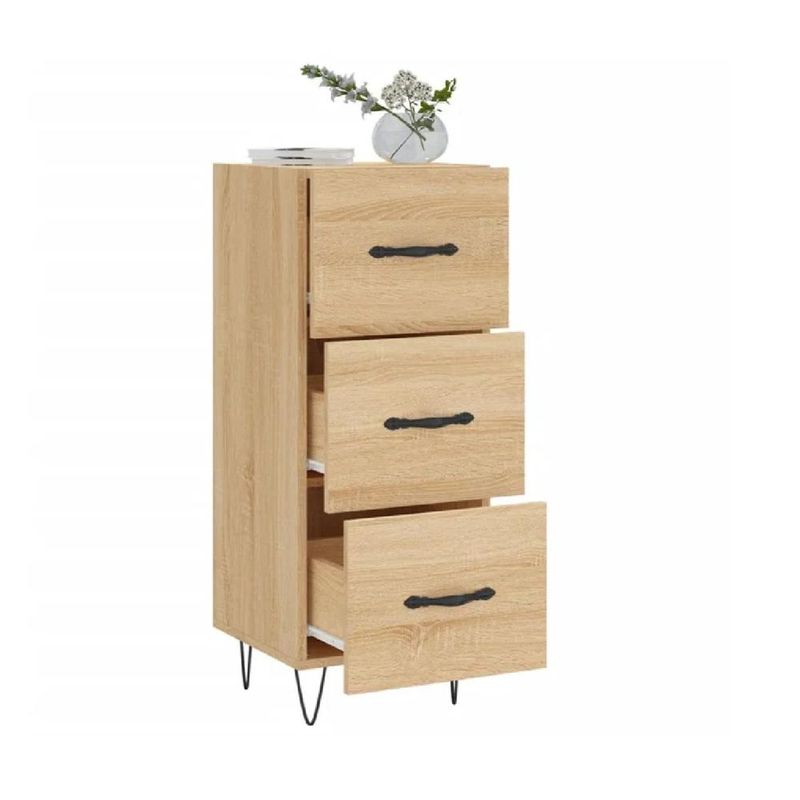 Aparador Vertical TU MESITA Misti color Duna 3 cajones - Real Plaza