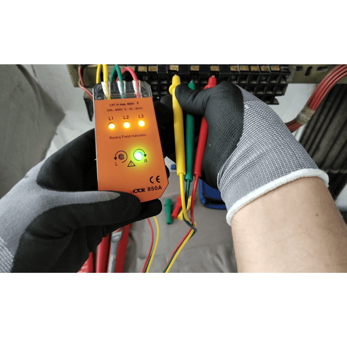 Fasímetro Indicador Detector de Secuencia de Fases - VICTOR 850A - Real ...