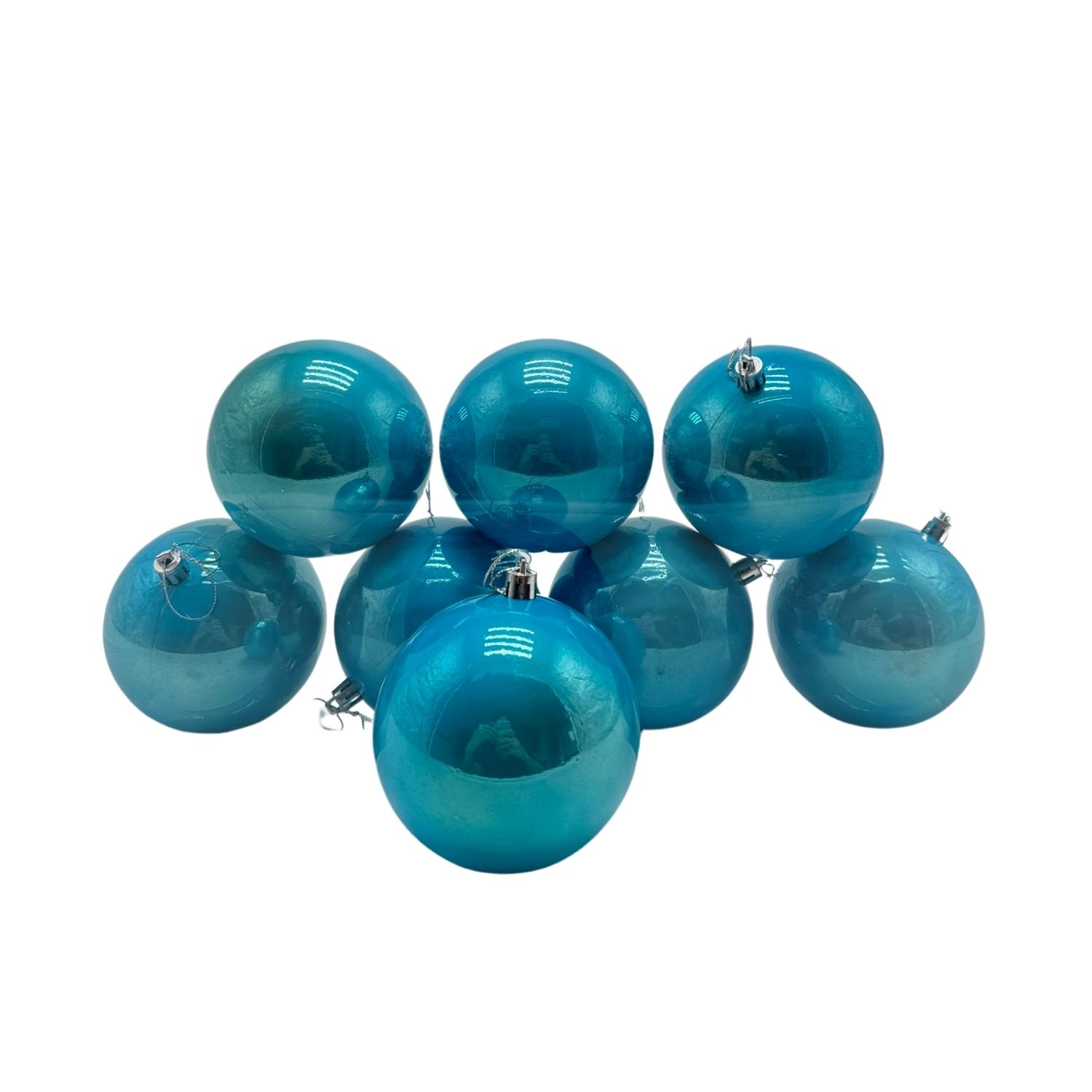 Bola 10Cm Perla Azul Set de 8 Eb519 Floripastore - Real Plaza