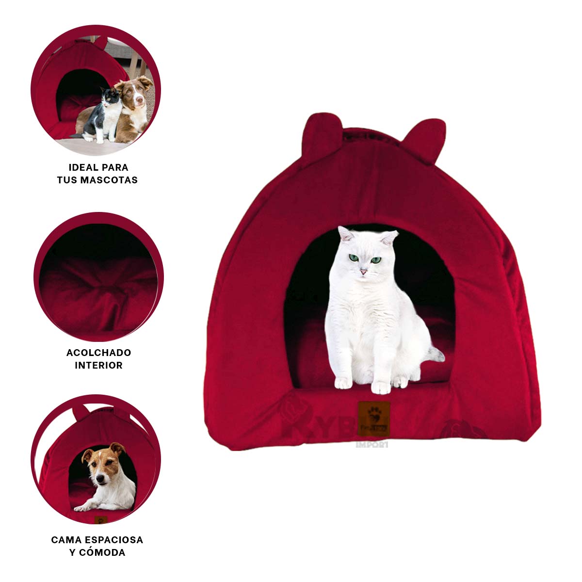 Cama Cerrada Suave de Talla S Tono Guinda Y+Stickers - Real Plaza