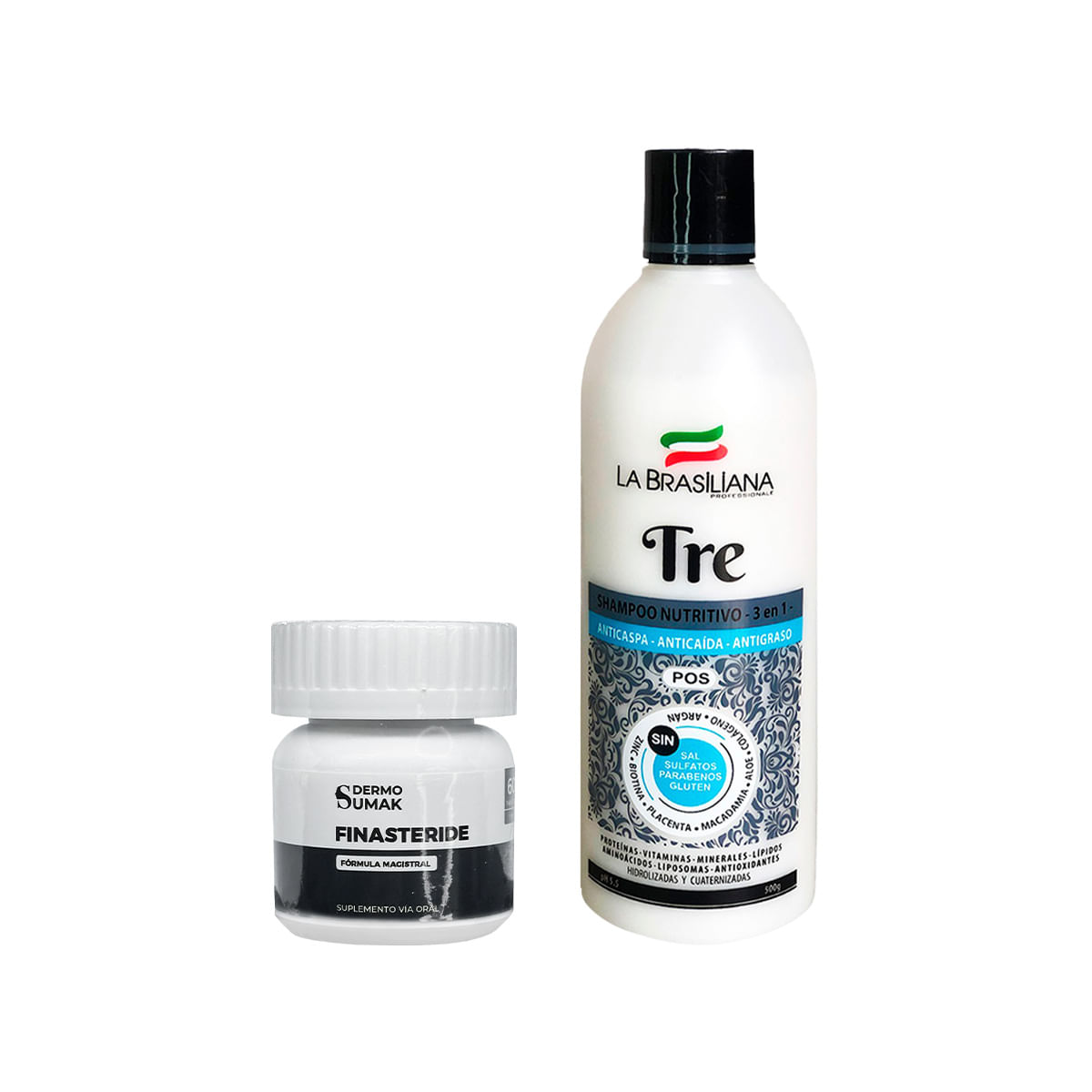 Finasteride 1mg X 60 Capsulas + Shampoo Tre 500Gr - Real Plaza