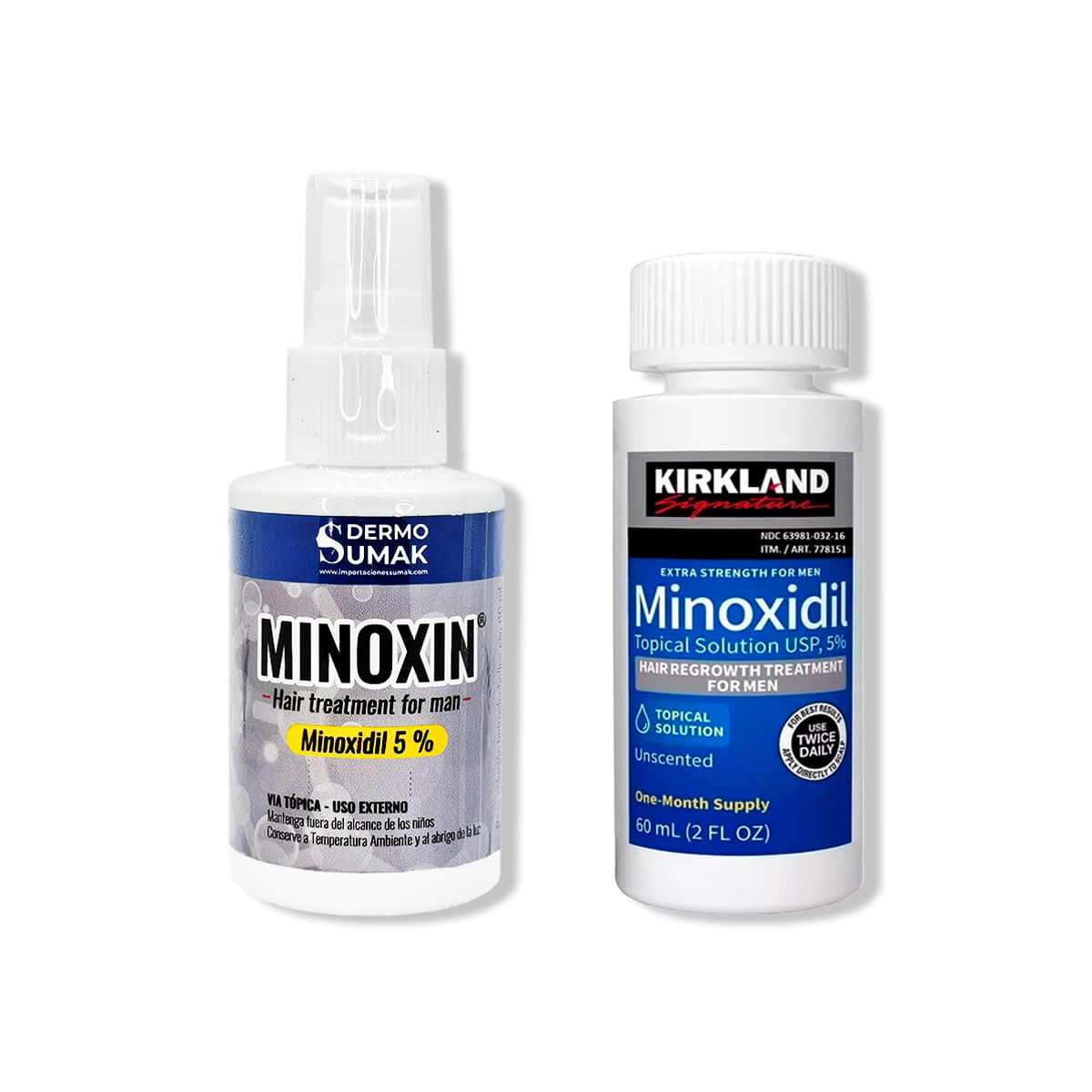 Locion Minoxin 60ml + Minoxidil Liquido 60ml - Real Plaza