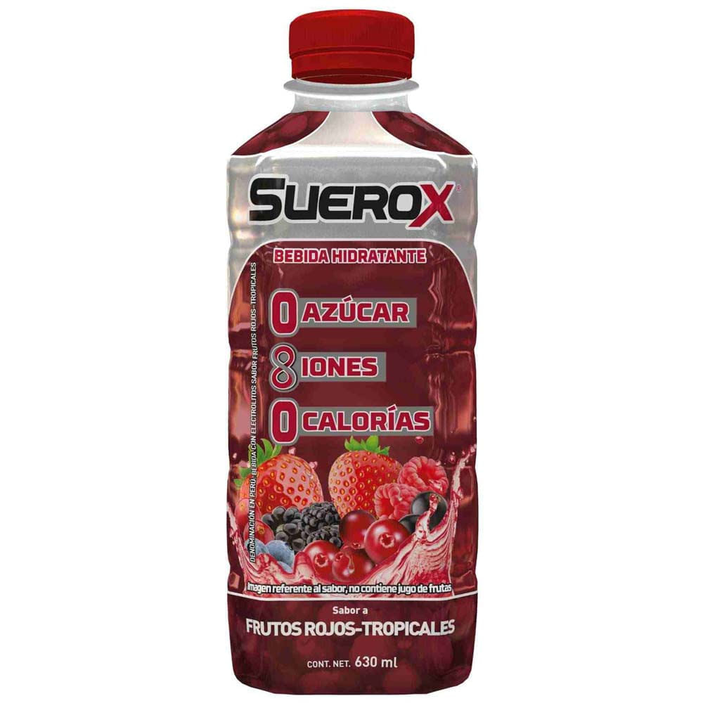 Bebida Rehidratante SUEROX Frutos Rojos Botella 630ml - Real Plaza