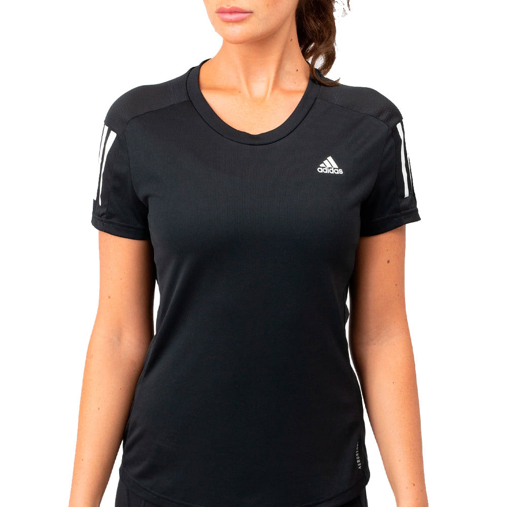 Polo deportivo Adidas Original FS9830 The Run Color Negro Para Mujer ...