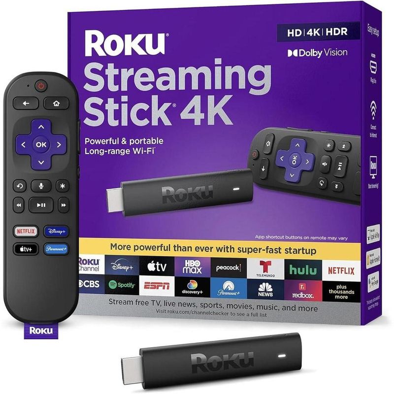 Dispositivo De Streaming Roku Roku Streaming Stick 4K 4K Negra - Real Plaza