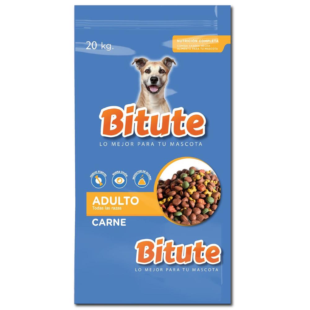 Comida para Perros BITUTE Adulto sabor Carne Bolsa x 20Kg - Real Plaza