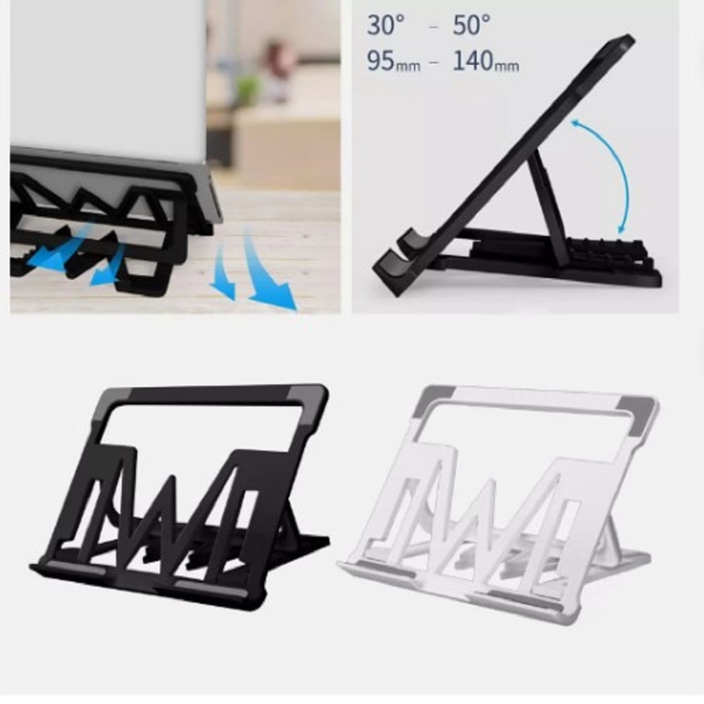 Base Regulable Krearack NSDE Para Computadora Portatil Tablet Negro ...