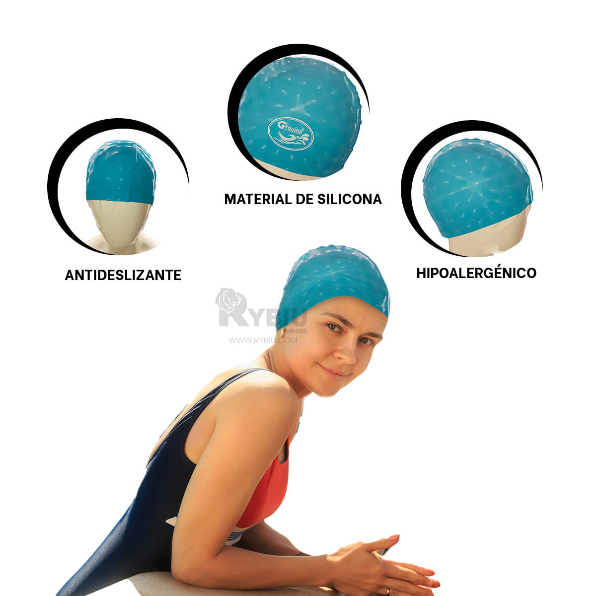 Gorro Cobertor de Cabello de Tono Celeste Y+Regalo Stickers - Real Plaza