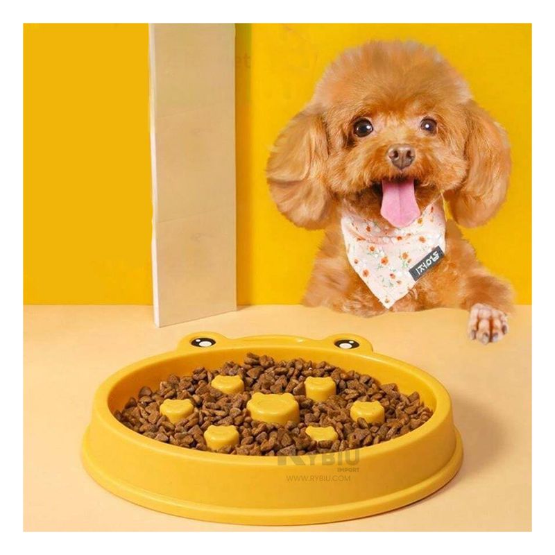 Plato Desestresante de Ranita Pet Amarillo Y+Papel de Regalo - Real Plaza