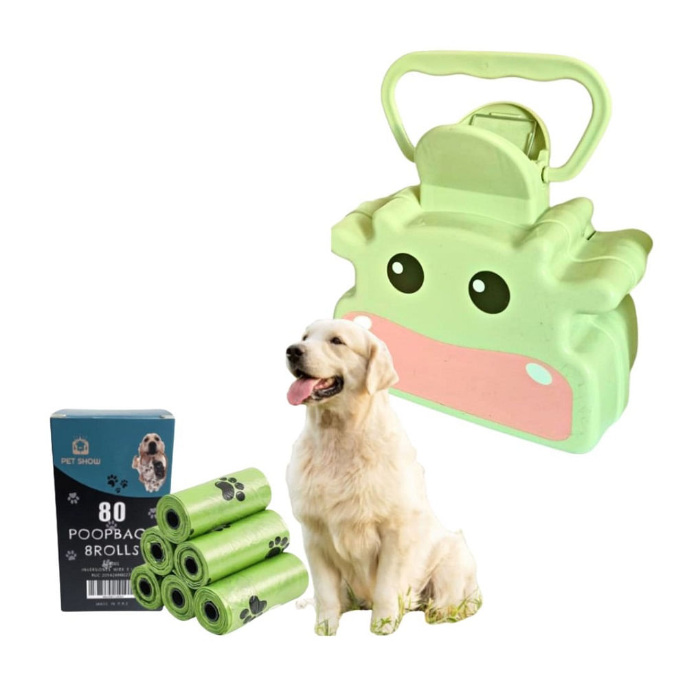 Recogedor De Heces Para Mascotas + 80u Bolsas Biodegradables Ecológicas ...