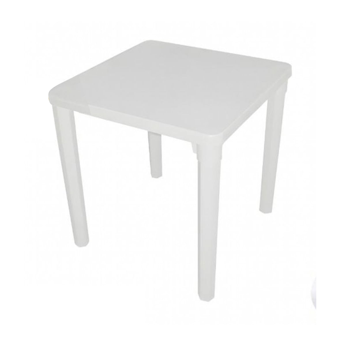 Mesa De Plástico Cuadrada Terraza Cocina Blanco - Real Plaza