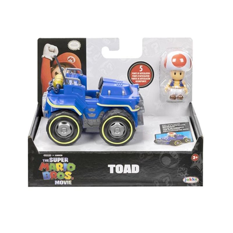 Super Mario Bros Movie Toad con Kart de Fricción - Real Plaza